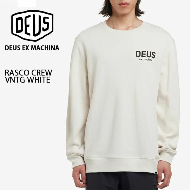 Deus Ex Machina デウスエクスマキナ ロンT RASCO CREW VINTAGE WHITE ラスコ クルーネック カットソー ホワイト DE23SSSWCR04217001