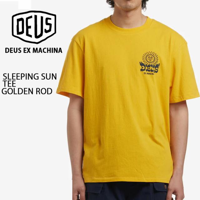 Deus Ex Machina デウスエクスマキナ Tシャツ SLEEPING SUN TEE プリントTシャツ グラフィックシャツTシャツ GOLDEN ROD DE23SSTSSS05277001