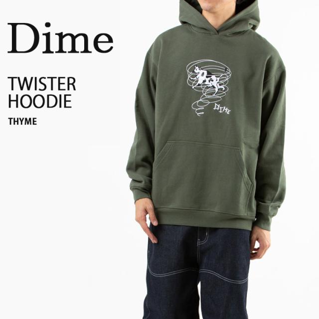 Dime ダイム パーカー TWISTER HOODIE THYME トゥイスターフーディー タイム メンズ レディース DIMKFSW011