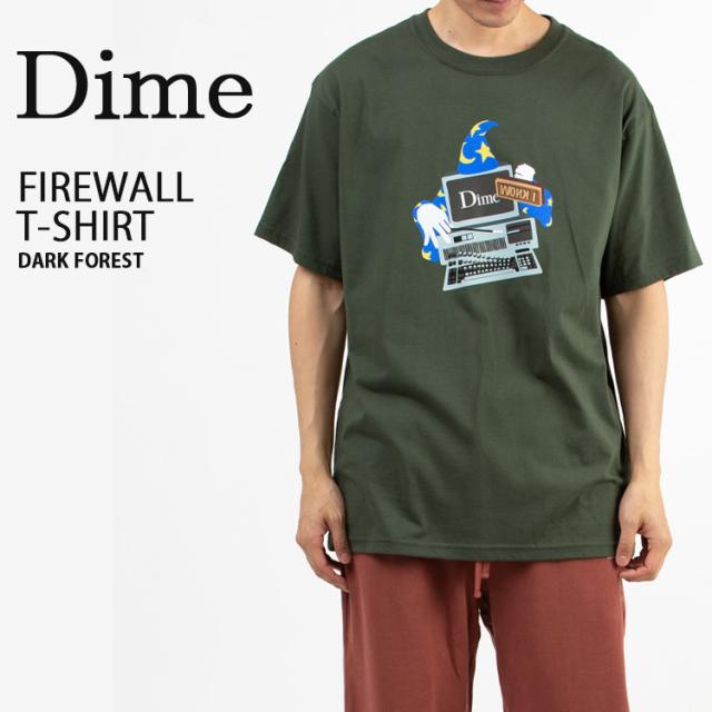 Dime ダイム Tシャツ FIREWALL T-SHIRT DARK FOREST クラシックスモールロゴTシャツ マロン DIMKSTE005-W84