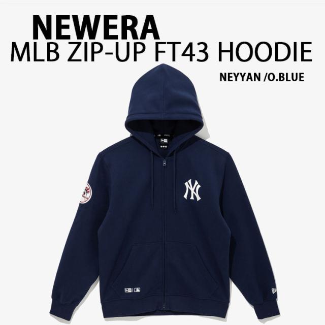 NEWERA ニューエラ ジップアップ パーカー AP MLB ZIP UP HOODIE FT43 NEYYAN ヤンキース OCEAN BLUE フーディー ジップパーカー14397882