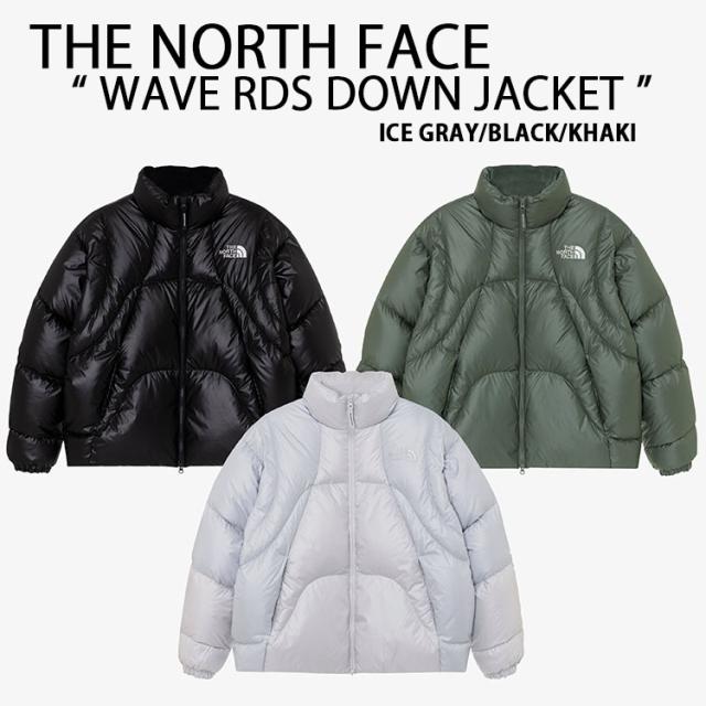 THE NORTH FACE ノースフェイス ダウンジャケット WAVE RDS DOWN JACKET キルティングダウン KHAKI GRAY BLACK ダックダウン NJ1DQ55