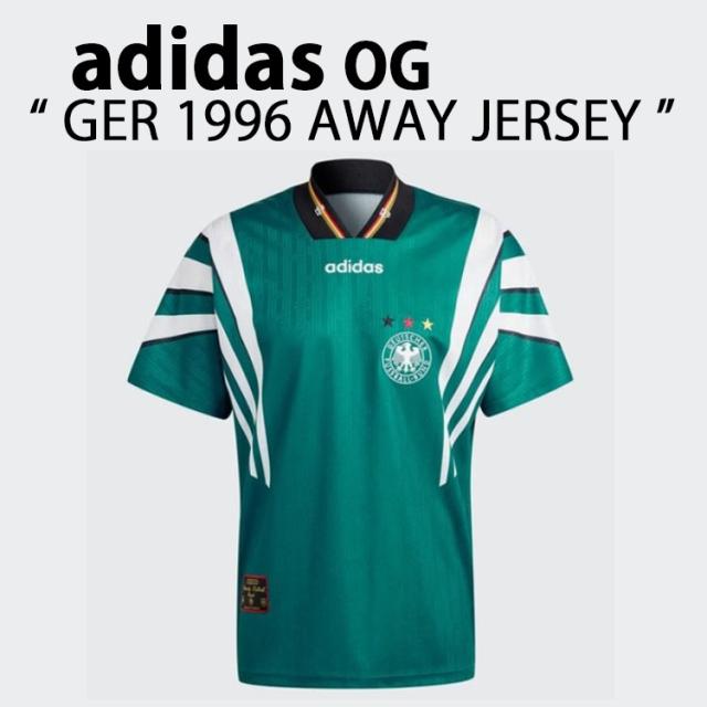 adidas originals アディダス半袖ジャージ Tシャツ GERMANY 1996 AWAYJERJEY IT7751 GREEN ドイツ代表 アウェイチームジャージ