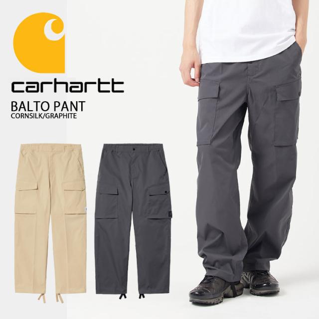 CARHARTT カーハート ロングパンツ BALTO PANT ウェア バルトパンツ コーンシルク グラファイト メンズ レディース CA24FWPAOT