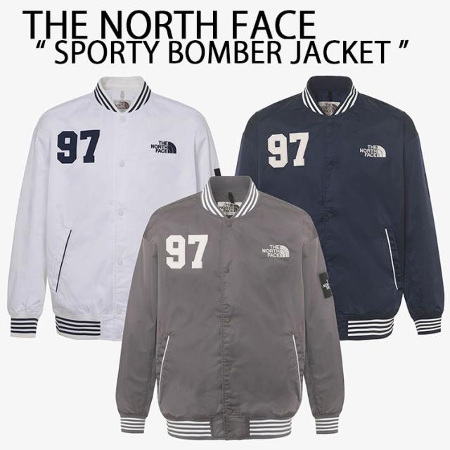 THE NORTH FACE ノースフェイス ボンバージャケット MA-1 SPORTY BOMBER JACKET スタジャン ブルゾン BEIGE WHITE NAVY NJ3BR03K/J/L