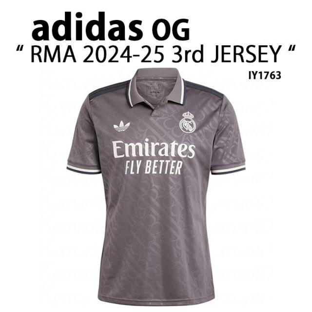 adidas originals アディダス 半袖 ジャージ Tシャツ RMA 2024-2025 3rd JERSEY IY1763 チャコール RMCF レアルマドリード サードユニ