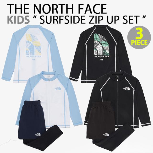THE NORTH FACE ノースフェイス キッズ ジュニア ラッシュガードセットアップ K’S SURFSIDE ZIP UP SET 接触冷感 UVカット NJ5JR20