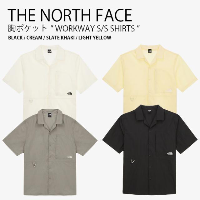 THE NORTH FACE ノースフェイス カジュアルシャツ WORKWAY S/S SHIRTS シャツ ナイロンシャツ 半袖 メンズ レディース NH8SR02A/B/C/D