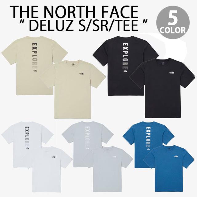 THE NORTH FACE ノースフェイス Tシャツ DELUZ S/SR/TEE デルーズ ロゴポイント WHITE BLACK BEIGE GRAY BLUE ロゴ WHITELABEL NT7UQ05