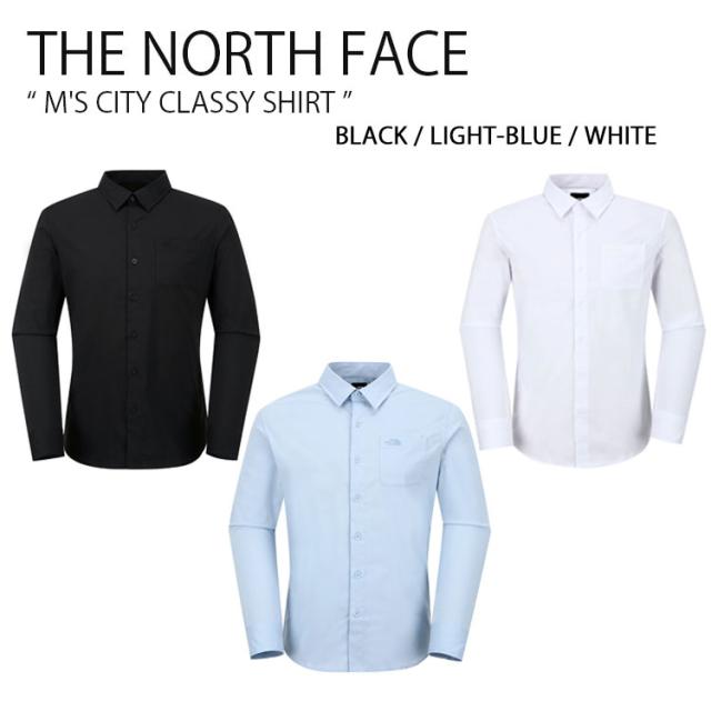 THE NORTH FACE ノースフェイス シャツ M’S CITY CLASSY SHIRT シティ クラッシィ シャツ 長袖 ストライプ ストリート カジュアル ブラック ブルー ホワイト メンズ 男性用 NH8LJ50A/B/C
