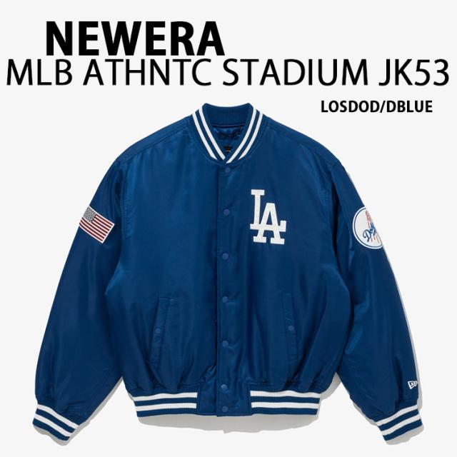 NEWERA ニューエラ スタジャン ブルゾン AP MLB STADIUM JK53 LOSDOD ドジャース B-BLUE ベースボールジャケット スタジアムジャンパー