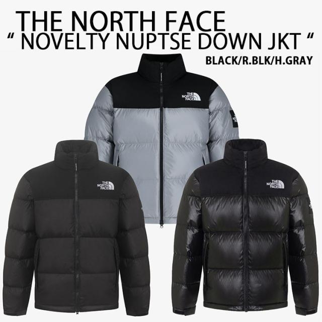 THE NORTH FACE ノースフェイス ダウンジャケット NOVELTY NUPTSE DOWN JACKET ノベルティ ヌプシダウン BLACK GRAY フード一体型