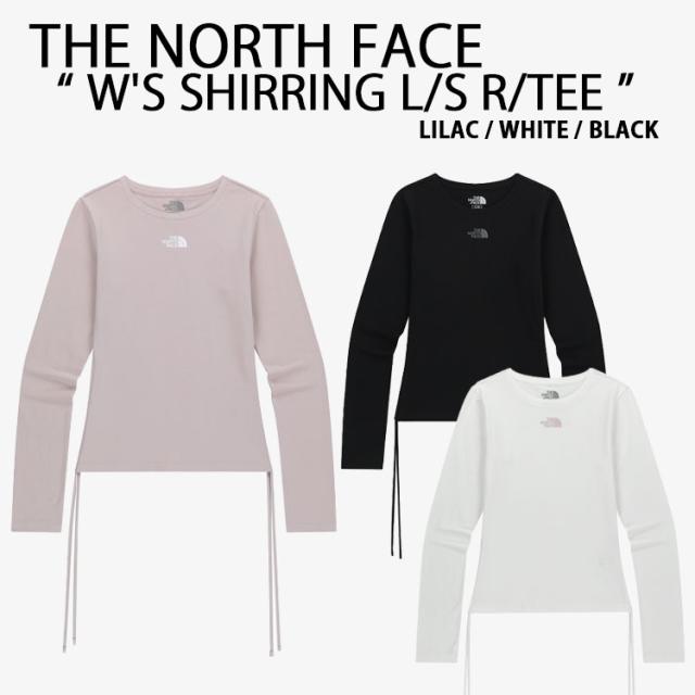 THE NORTH FACE ノースフェイス レディース Tシャツ W’S SHIRRING L/S R/TEE シャーリングTシャツ WHITELABEL バレエコア NT7TR80J/K/L