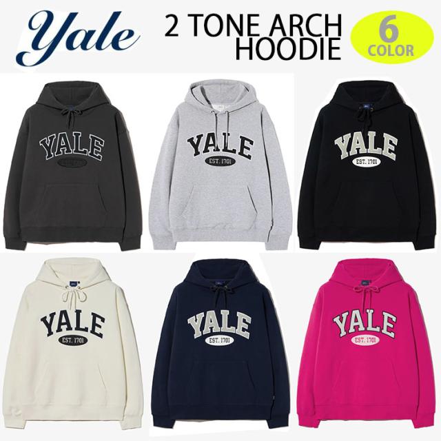 YALE イェール パーカー 2TONE ARCH HOODIE プルオーバーパーカー アーチロゴ スウェットパーカー フーディー アメカジ カレッジパーカー