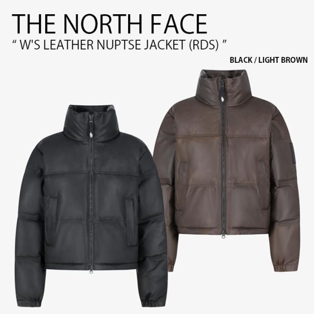 THE NORTH FACE ノースフェイス レディース ダウンジャケット W’S LEATHER NUPTSE JACKET RDS レザー ジャケット 本革 NJ1DR89J/K