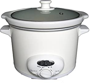 スロークッカー・タイマー付煮込み名人 ASCT22 ホワイト ASCT22(中古品)