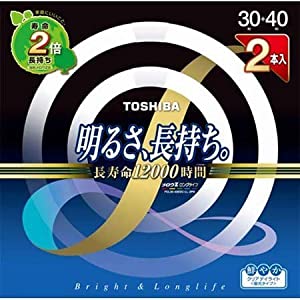 東芝 メロウZ ロングライフ 環形「サークライン」 30形+40形入 クリアデイライト(3波長形昼光タイプ) FCL30-40EDC-LL-2PN(中古品