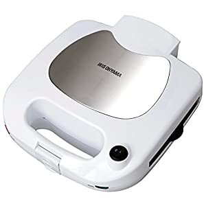 アイリスオーヤマ ホットサンドメーカー プレート4枚 (ワッフル ホットサンド ドーナッツ パニーニ) PMS-704P-W(中古品)
