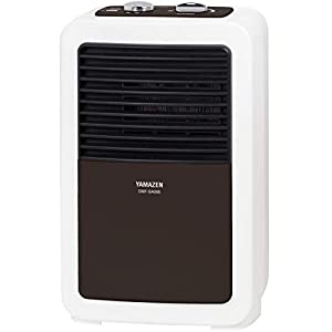 [山善] セラミックヒーター ミニタイプ (温度調節機能付) (転倒OFFスイッチ) ブラウン DMF-SA066(T) [メーカー保証1年](中古品)