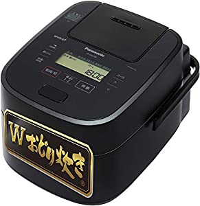 パナソニック 炊飯器 5.5合 高級モデル Wおどり炊き スチーム&可変圧力IH式 ブラック SR-VSA100-K(中古品)