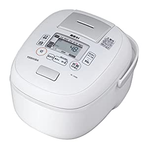 東芝 炊飯器 5.5合 真空 IH ジャー炊飯器 保温40時間 鍛造かまど銅 釜 ホワイト RC-10VRP(W) 炎匠 炊き(中古品)