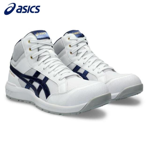 即納在庫品 アシックス ウインジョブ CP218 ホワイトxピーコート 26.5cm 1273A091.10126.5 安全靴 セーフティシューズ 先芯