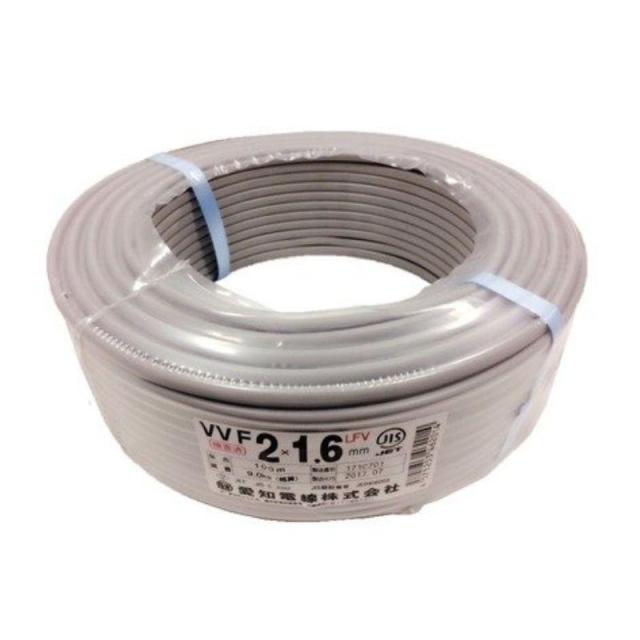 【即納在庫品】 VVF1.6-2C 100m / VVF 1.6 2C / VVFケーブル 1.6 2芯 / VVFケーブル 1.6mm×2芯 100m 電線 愛知電線 600Vの通販はau ...