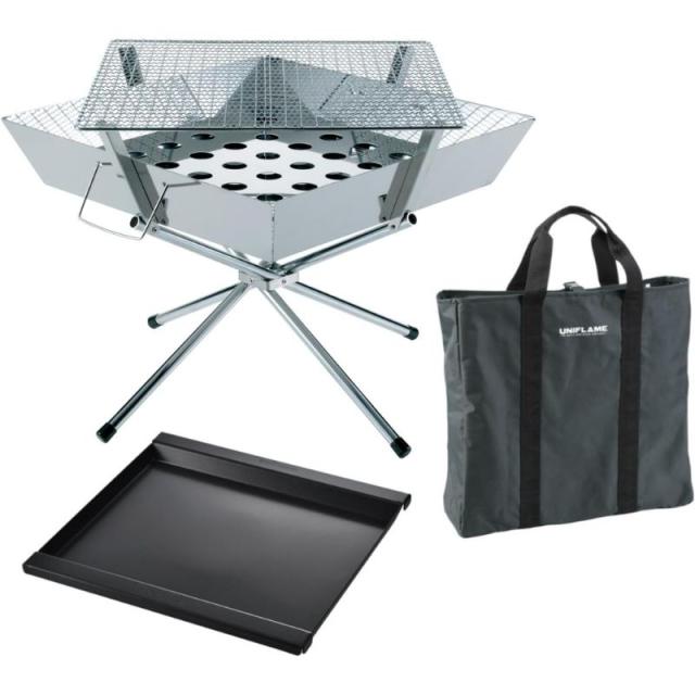 即納在庫品 ユニフレーム ファイアグリル フッ素鉄板 収納ケース 3点セット 769744