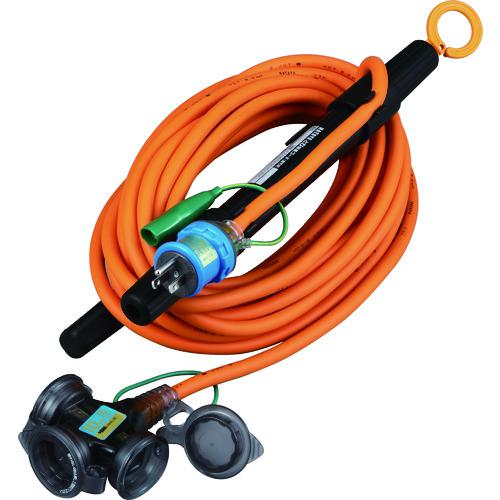 ■ハタヤ 防雨型2P・2P接地付兼用とび延長コード 10m〔品番:WX103K〕【1061437:0】[店頭受取不可]