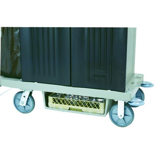 ■【在庫限り】ラバーメイド ハウスキーピングカート用底面ラックキット プラチナ〔品番:RM6196PT〕【1143412:0】[店頭受取不可]