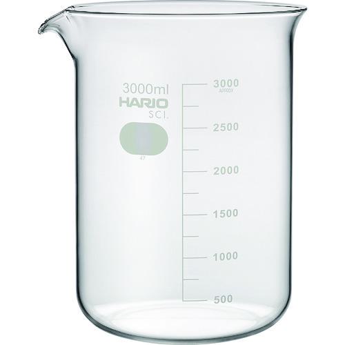 ■HARIO ビーカー 目安目盛付 3000ml〔品番:B3LSCI〕【2065668:0】[店頭受取不可]