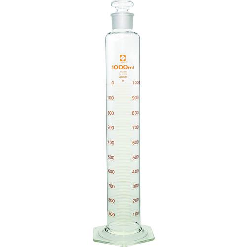 ■SIBATA 有栓メスシリンダー カスタムA 1000mL〔品番:0265801000〕【2130449:0】[店頭受取不可]