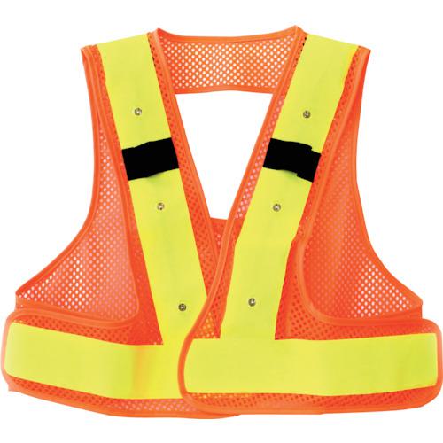 ■リンクサス F-H-VフルハーネスベストLED 蛍光オレンジx蛍光イエロー〔品番:FHVEOY〕【2321243:0】[店頭受取不可]
