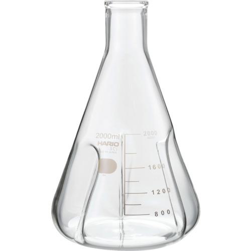 ■HARIO バッフル付き三角フラスコ2000ml〔品番:BSF2LSCI〕【6012869:0】[店頭受取不可]