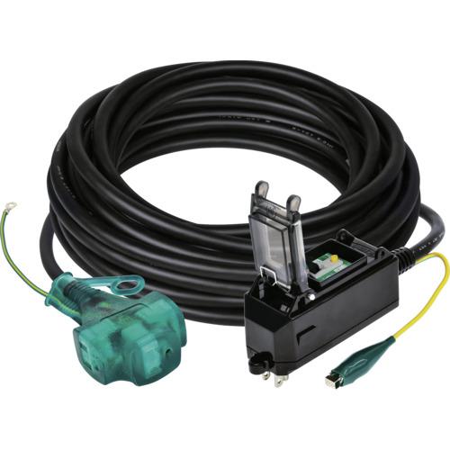 ■NICHIDO プラグインポッキンブレーカ 漏電保護専用 10m〔品番:PIPBEB10ES〕【6987767:0】[店頭受取不可]