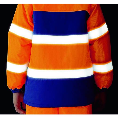 □ミドリ安全 高視認性 防水帯電防止防寒ブルゾン オレンジ 4L〔品番