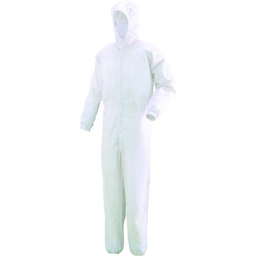 ■ミドリ安全 フード一体型クリーンウェア ホワイト 3L〔品番:C1351W3L〕【8258940:0】[店頭受取不可]