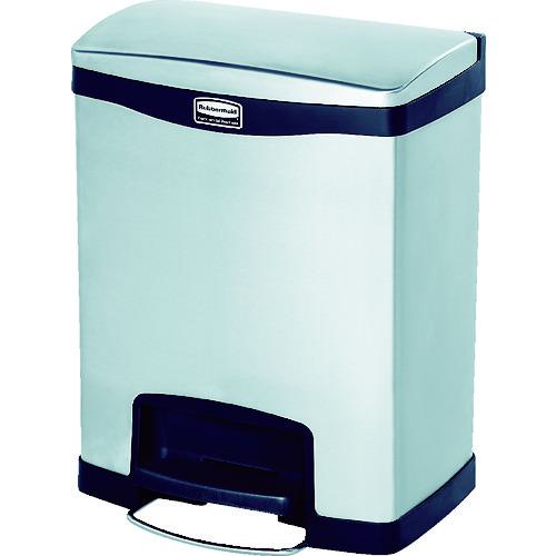 ■ラバーメイド スリムジム ステップオンコンテナ フロントステップ ステンレス 30.3L ブラック〔品番:1901985〕【8362786:0】[店頭受取不可]