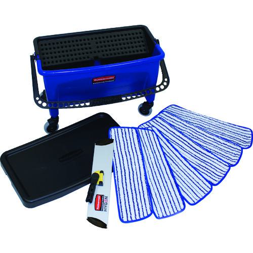 ■【在庫限り】ラバーメイド マイクロファイバー 仕上げ用モップセット〔品番:RMQ050〕【8559547:0】[店頭受取不可]