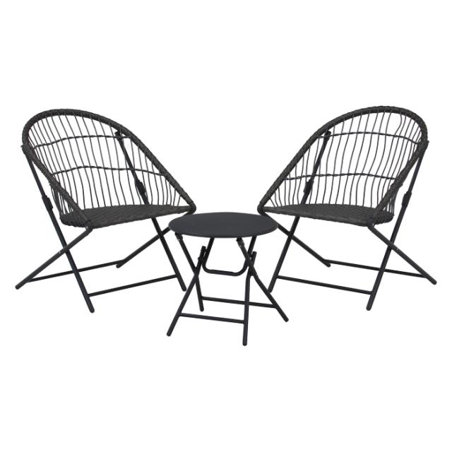 ガーデンテーブル＆チェアセット ｅｌｍａ52052 アウトドア キャンプ ガーデニング 家具 屋外家具 BBQ ガーデン 折り畳み コンパクト 持ち運び バルコニー ベランダ テラス 送料無料