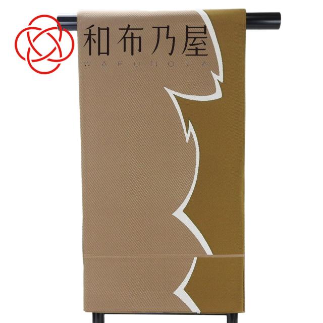 中古  袋帯 ココアブラウン モカ 茶色 お洒落着 六通柄 正絹 シルク 呉服 着物