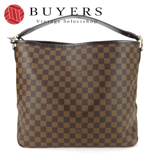 中古 ルイ・ヴィトン ショルダーバッグ ディライトフルPM N41459 ダミエキャンバス エベヌ ブラウン ゴールド金具 肩掛け ワンショルダー レディース 女性 LOUIS VUITTON