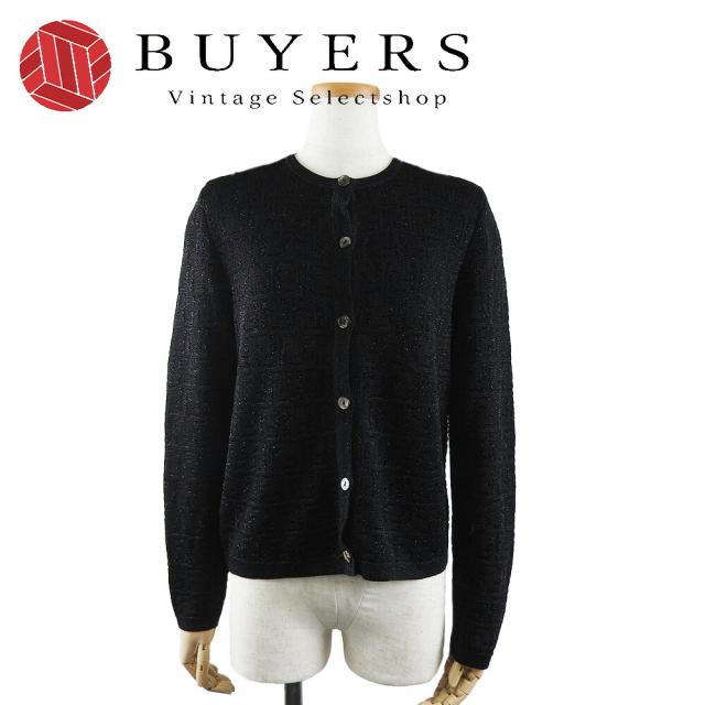 中古 フェンディ カーディガン ブラック 長袖 レディース 女性 FENDI