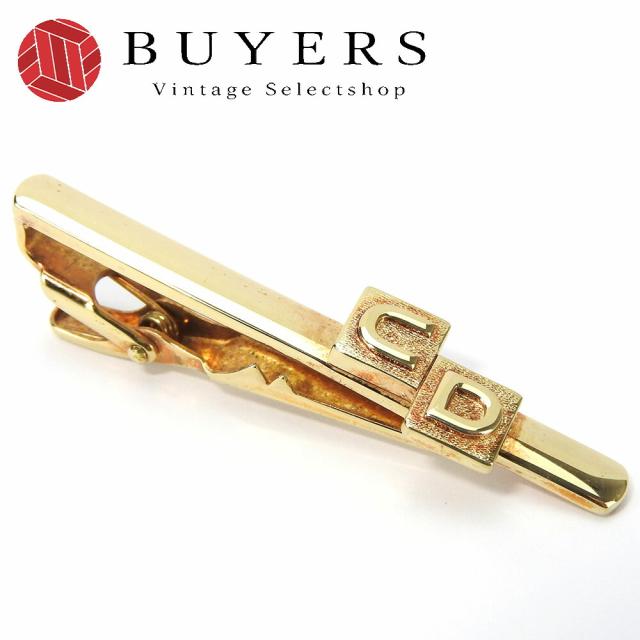 中古 クリスチャンディオール タイピン メタル ゴールド メッキ GP CDロゴ メンズ 男性 Christian Dior