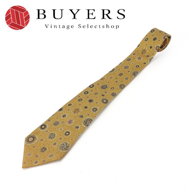 中古 エルメス ネクタイ シルク ベージュ カーキ 紳士 おしゃれ アパレル メンズ 男性 HERMES