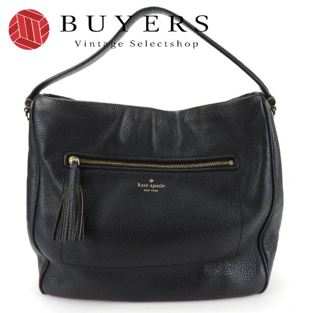 中古 ケイトスペード ショルダーバッグ WKRU4224 レザー ブラック ゴールド金具 肩掛け レディース 女性 Kate Spade