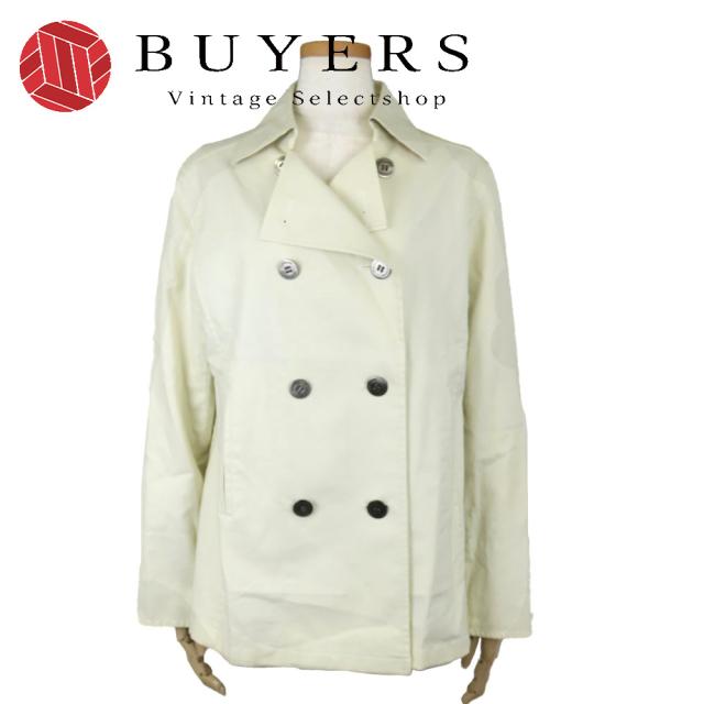 中古 バーバリー ロンドン トレンチコート 9 コットン ポリウレタン アイボリー ジャケット アパレル ショート丈 レディース 女性 BURBERRY LONDON