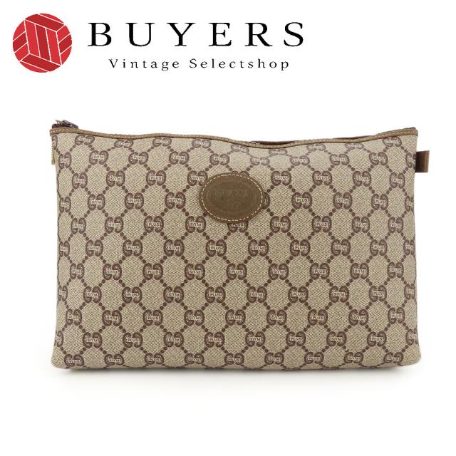 中古 グッチ セカンドバッグ GGプラス GGプラス ベージュ クラッチバッグ ポーチ レディース 女性 GUCCI
