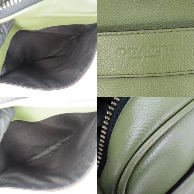 中古 コーチ ショルダーバッグ F54782 レザー カーキ 斜め掛け