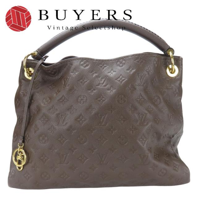 中古 ルイ・ヴィトン ショルダーバッグ アーツィーMM M94171 モノグラムアンプラント ダークブラウン ゴールド金具 レディース 女性 LOUIS VUITTON